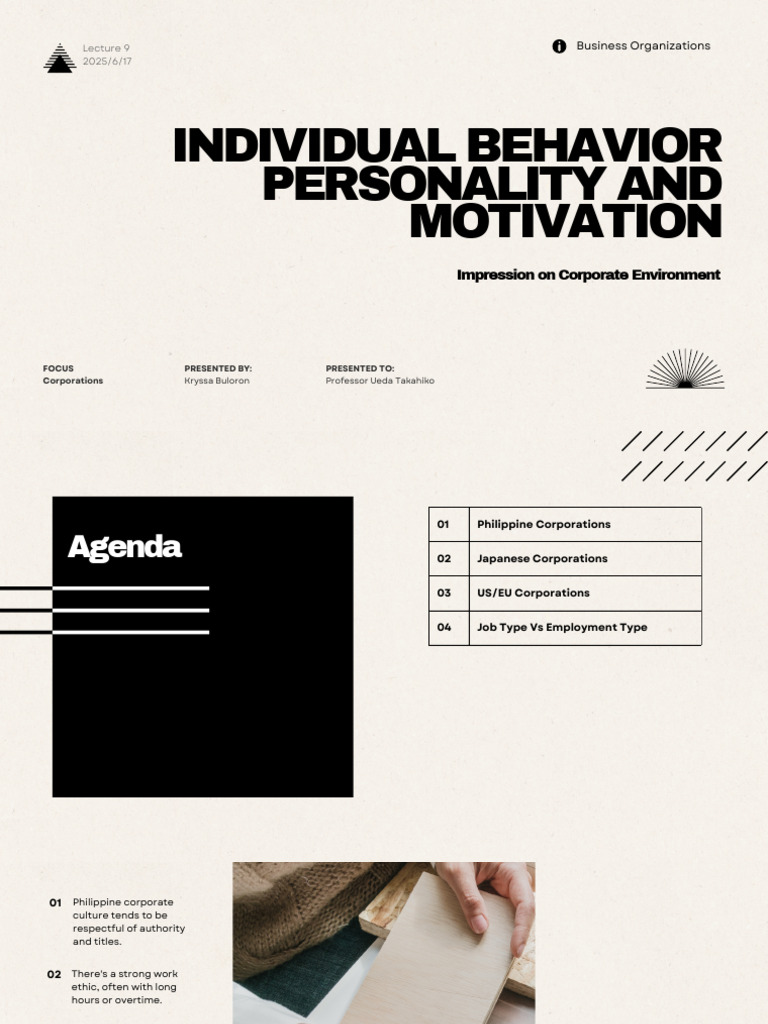 Individual Behavior Personality and Motivation PDF | PDF | Employment ...