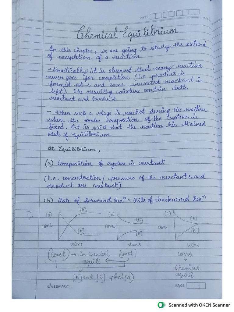 Chemical Equilibrium Pdf