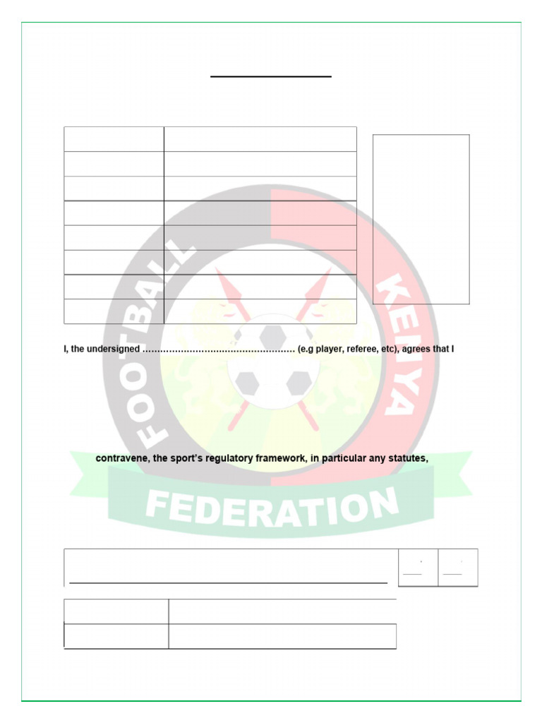 Integrity Declaration for Football Officials | PDF