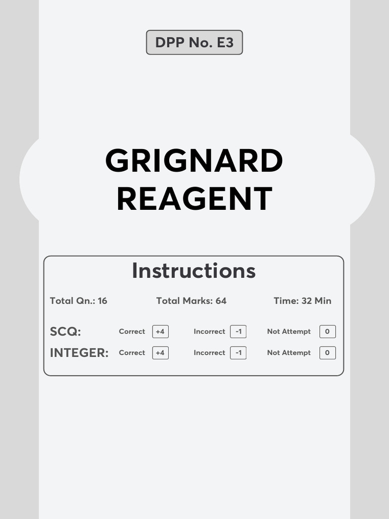 Grignard Reagent E3 1748595226043 | PDF | Chemical Reactions | Organic ...