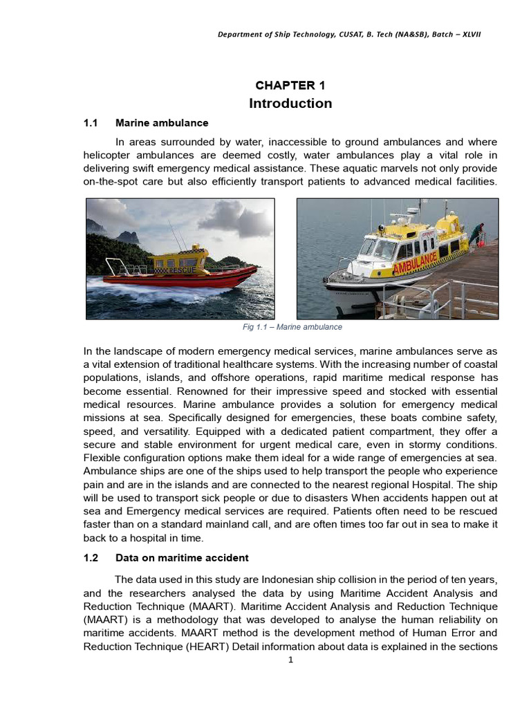 Final Year Project Chapter 1 | PDF | Ships | Naval Architecture