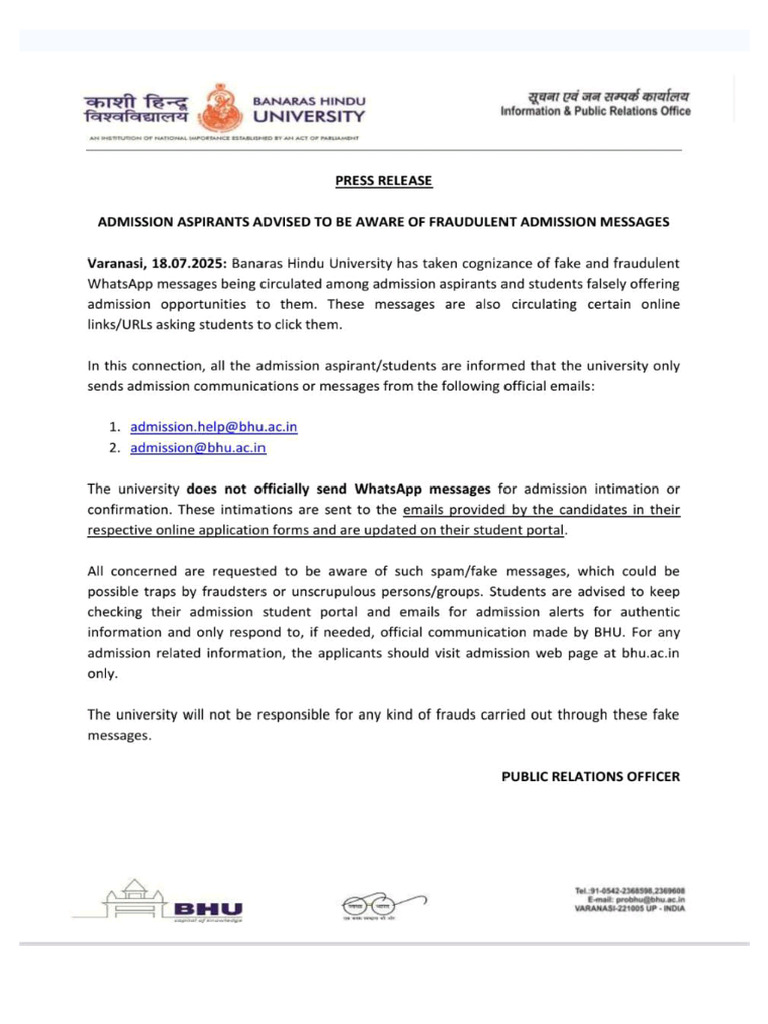 Bhu Press Release | PDF