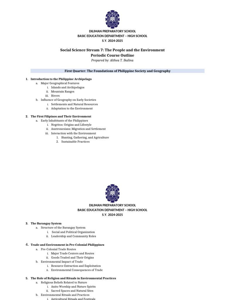 Social Science 7 STREAM PCO | PDF | Habitat Destruction | Environmentalism