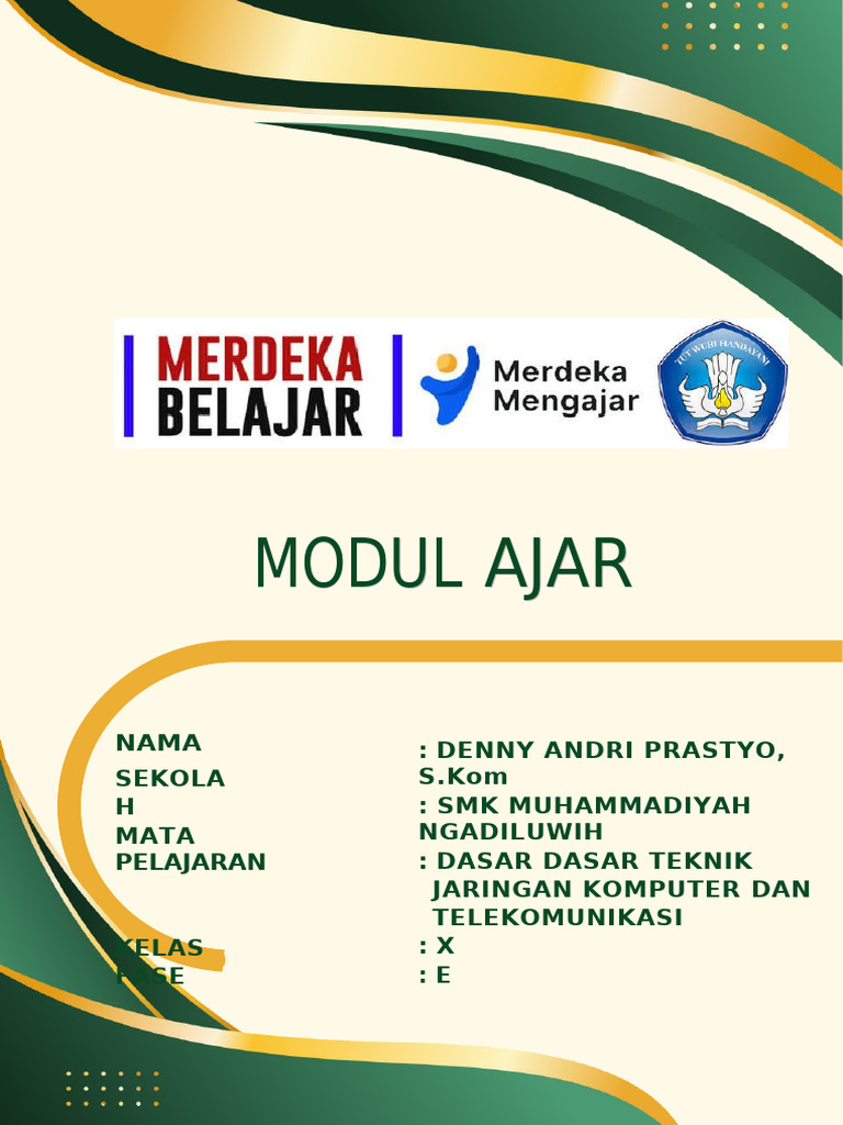 Modul Ajar Dasar-Dasar Teknik Jaringan Komputer Dan Telekomunikasi ...