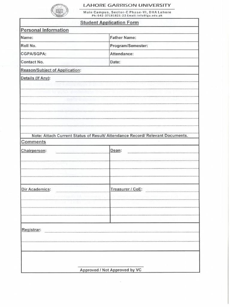Student Application Form | PDF