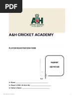Cricket Player Registration Form | PDF | Government