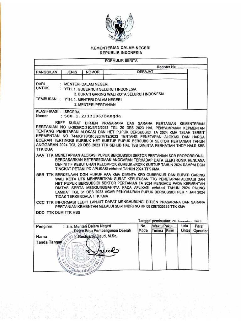 Radiogram Pupuk Bersubsidi (3) 1 | PDF
