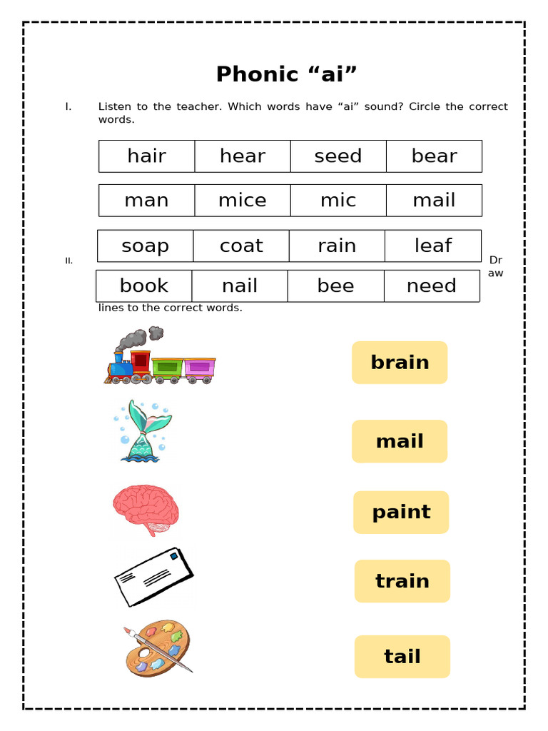 Phonic Ai Part 2 Pronunciation Exercises Phonics 134066 | PDF