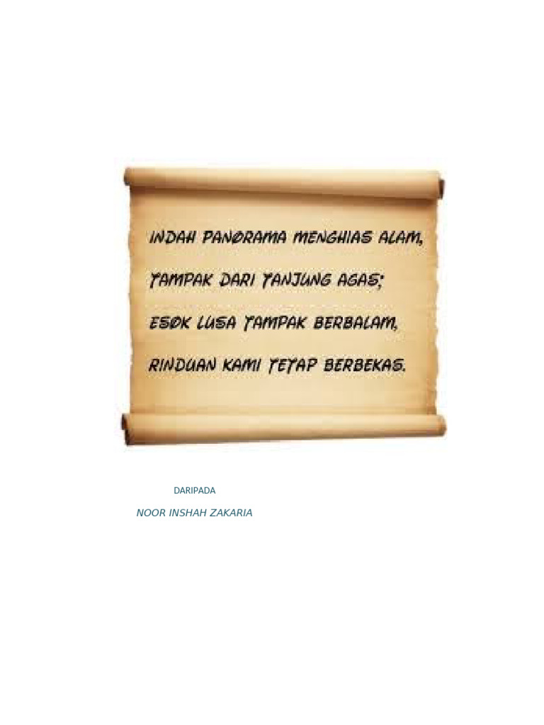 Pantun Perpisahan Kak Ku | PDF