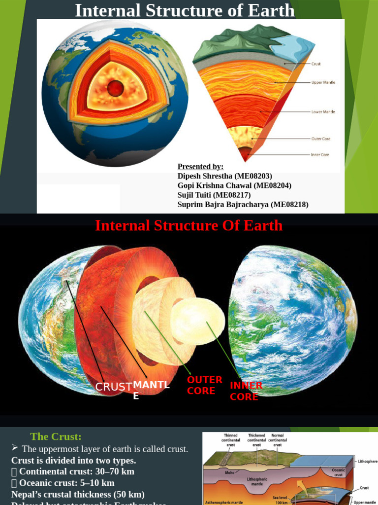 Internal Structure of Earth Final | PDF | Earth | Crust (Geology)