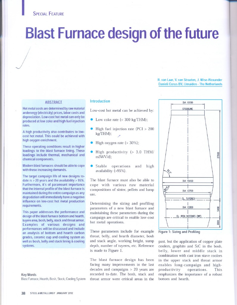 Advanced Blast Furnace Design Insights | PDF | Refractory | Blast Furnace