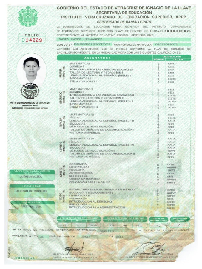 Certificado Prepa | PDF