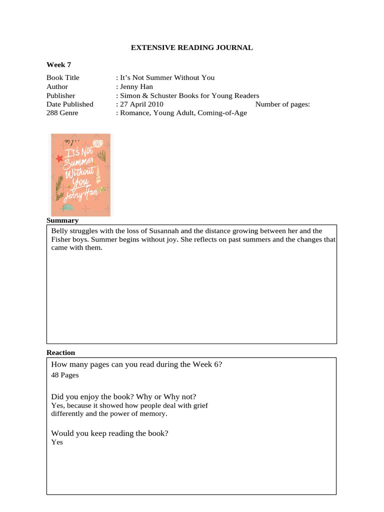 Week 7 It's Not Summer Without You | PDF