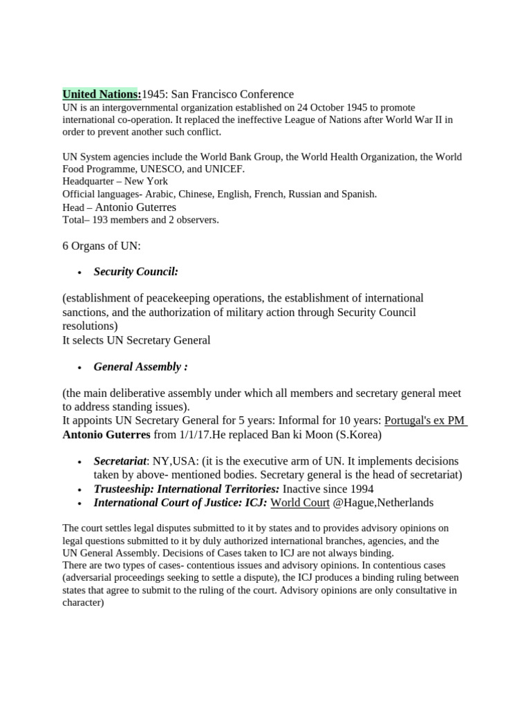 United Nations | PDF | United Nations | International Relations