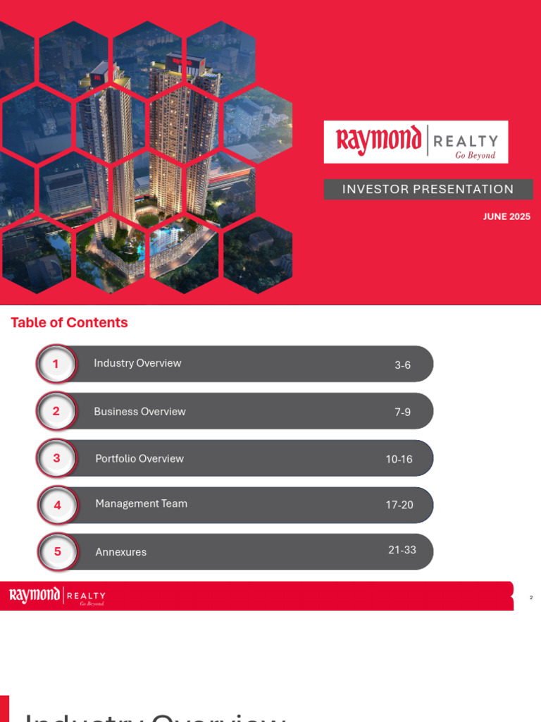 Raymond Realty Investor Presentation 2025 | PDF