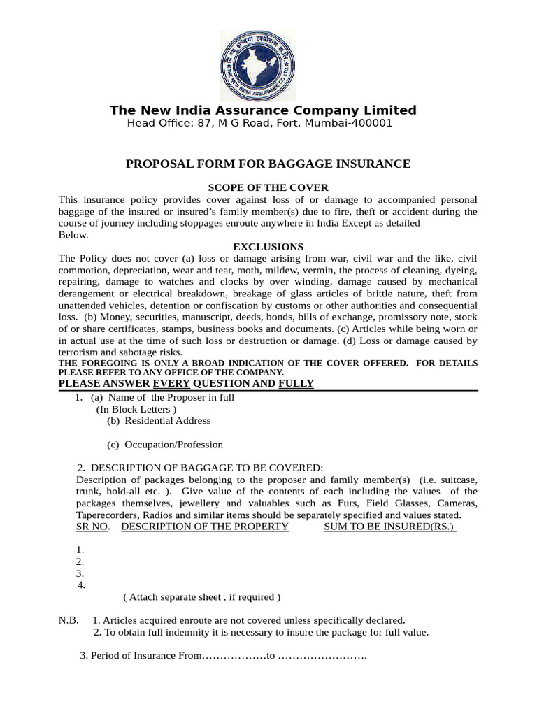 App Baggage | PDF | Insurance | Private Law