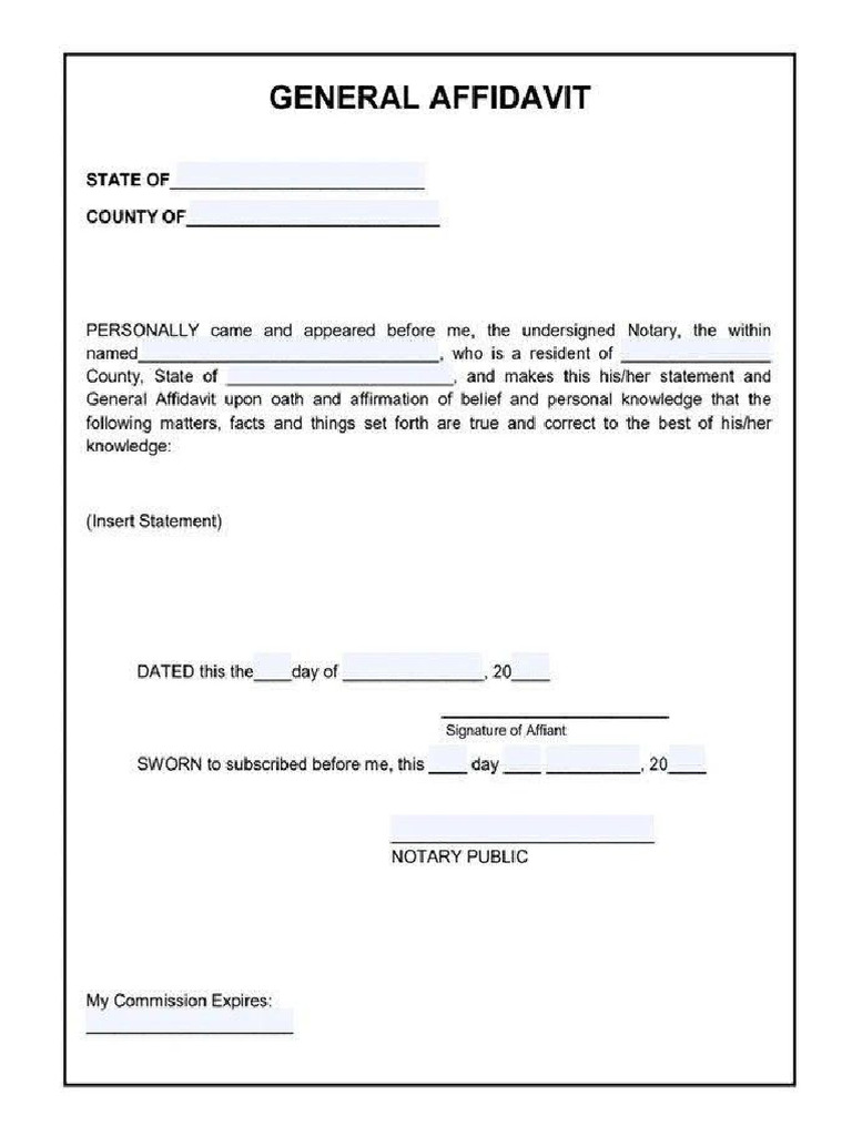 Affidavit Sample Format | PDF