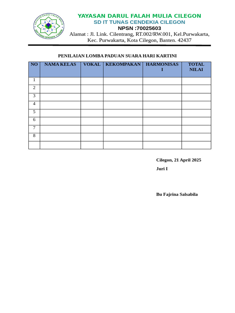 Form Lomba | PDF