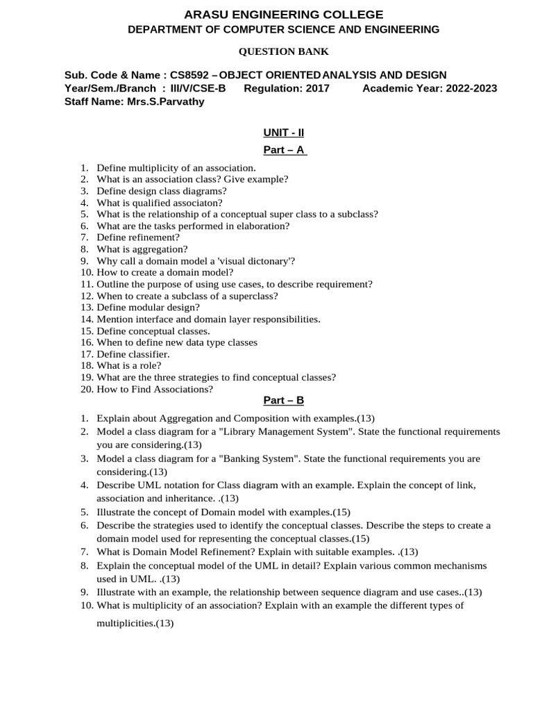 QB Ooad Unit2 | PDF