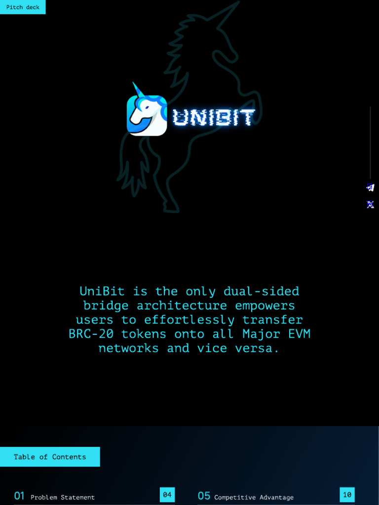 UniBit - Pitch Deck | PDF | Applications Of Cryptography