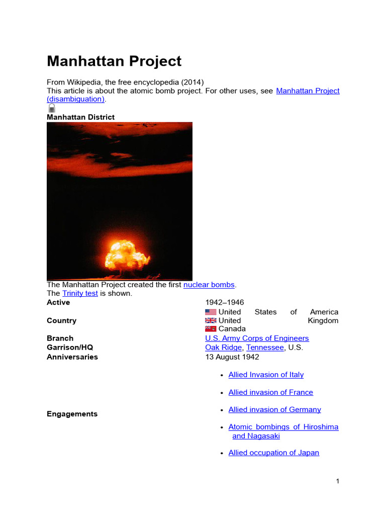 03.manhattan Project | PDF | Manhattan Project | Nuclear Fission