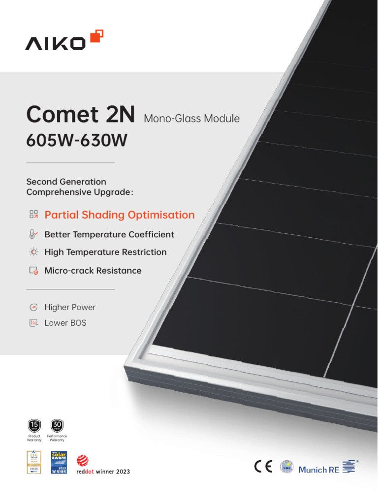 Aiko 620W Comet Solar Panel | PDF | Electronic Engineering | Electromagnetism