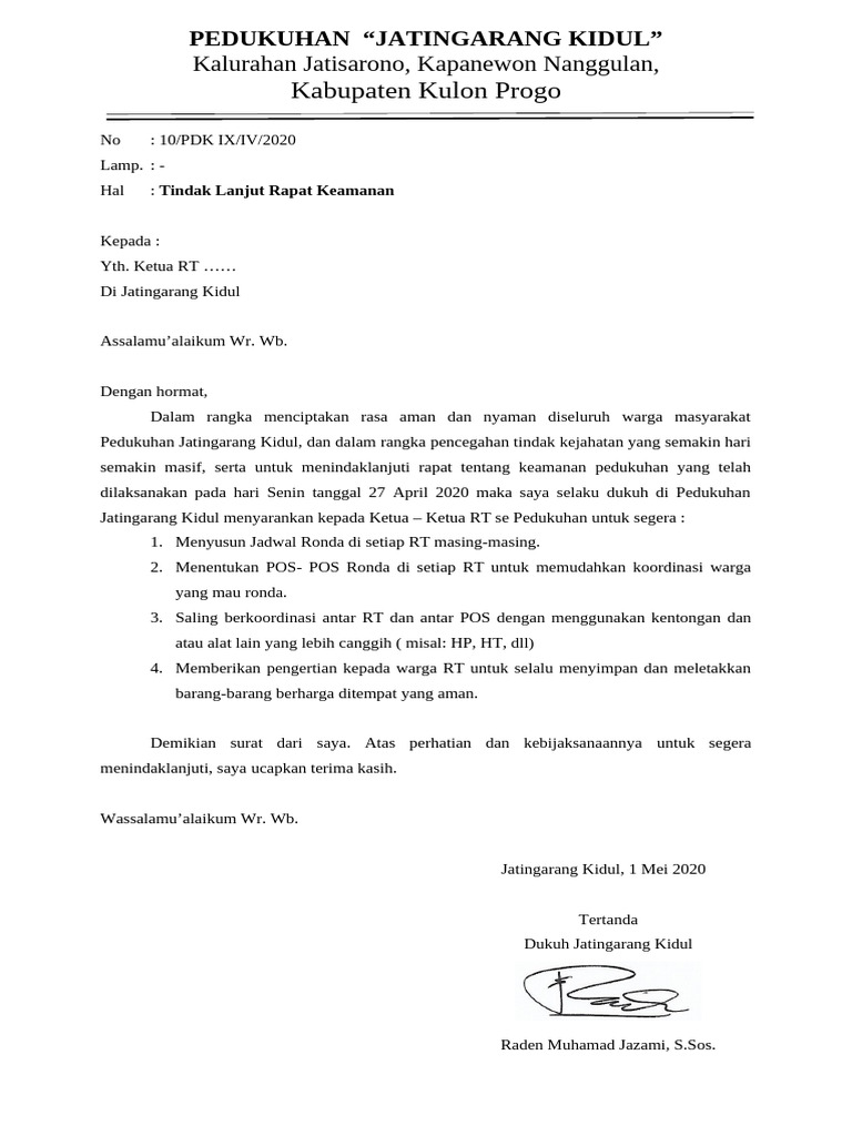 Tembusan Rapat | PDF