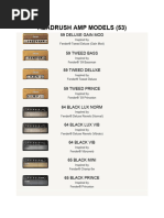 Headrush Models List | PDF | Audio Electronics | Audio Engineering