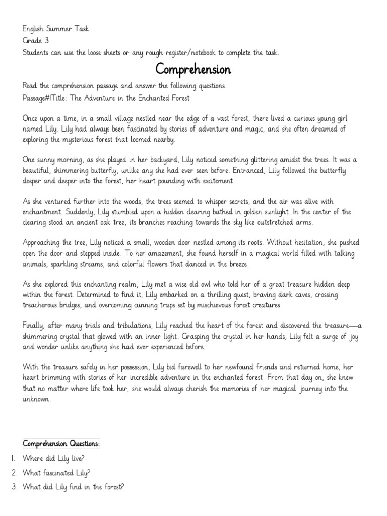 English Summer Task | PDF | Cakes