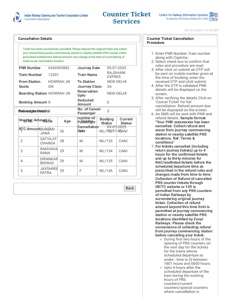 7 Jul Counter Ticket Cancellation Home Page | PDF