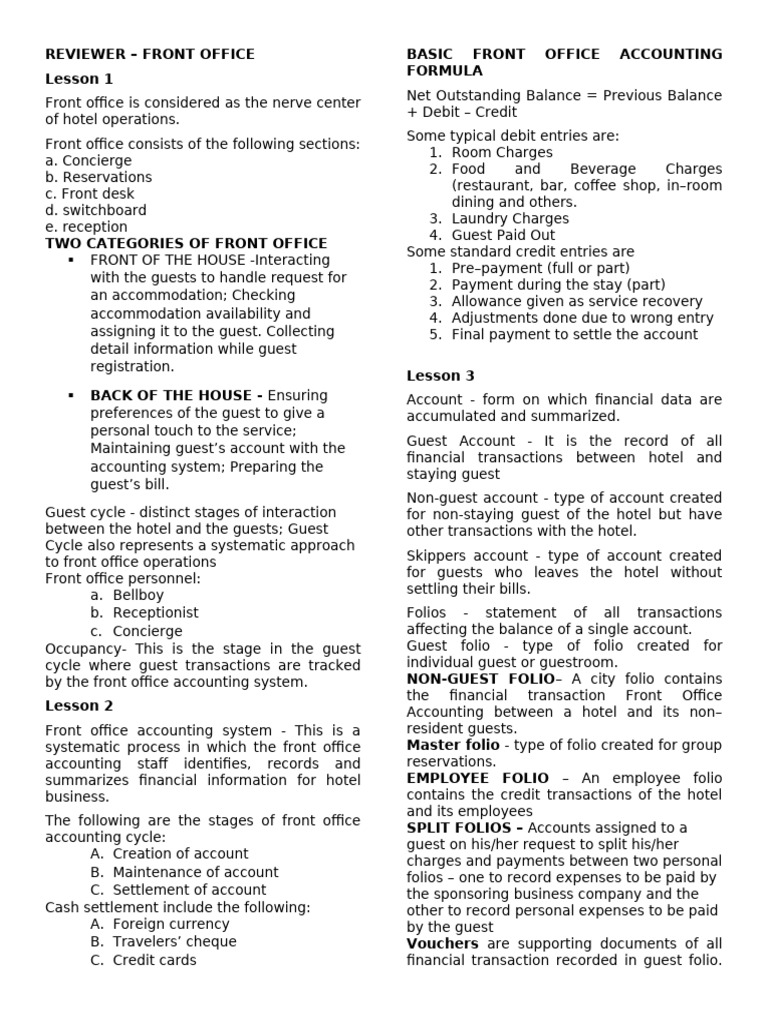 Reviewer Fo323 | PDF | Debits And Credits | Payments
