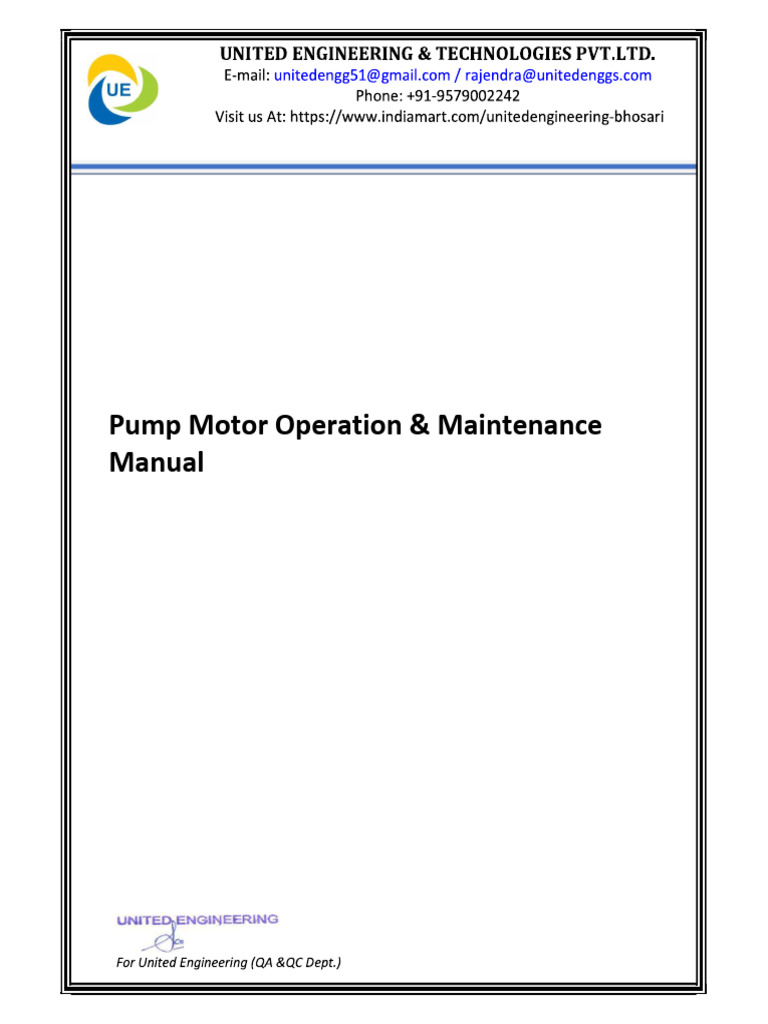 3.0 OM Manual-FLP Motors | PDF