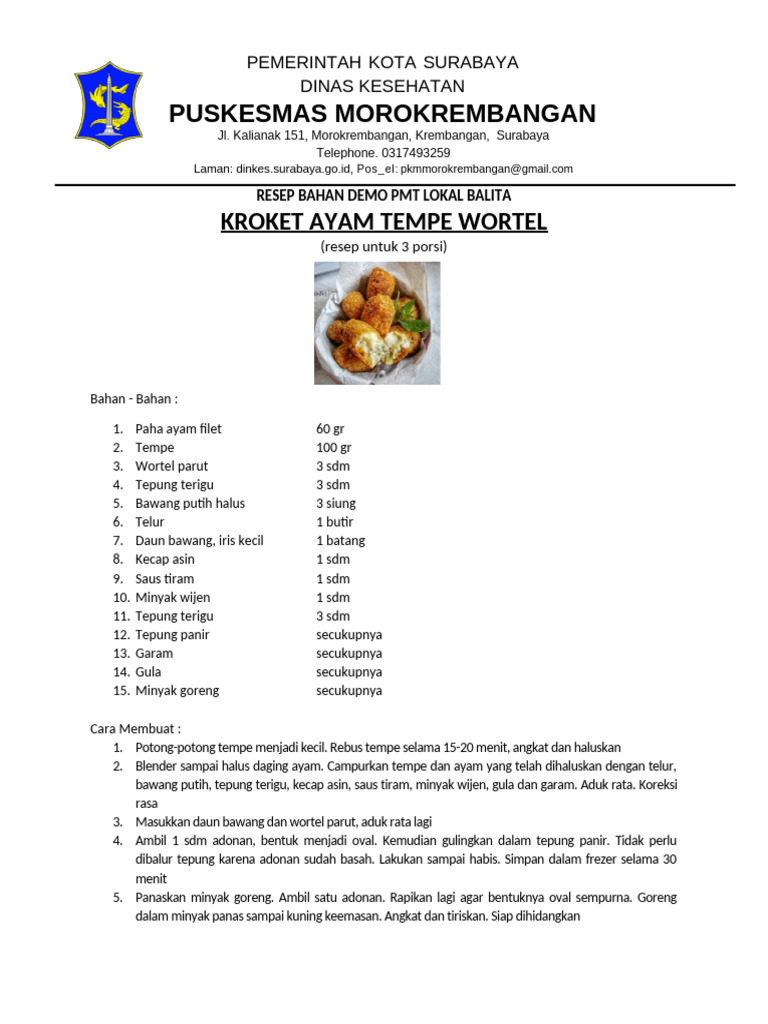 Resep Pelatihan PMT | PDF