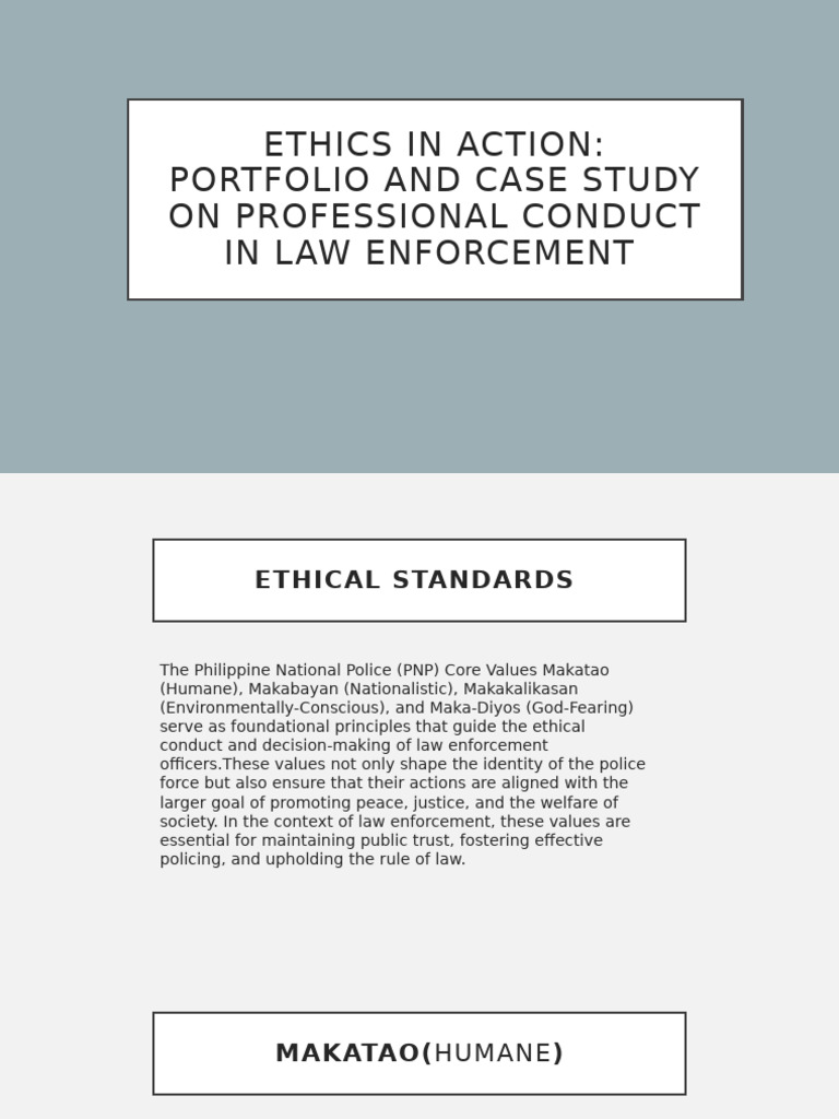 PNP Core Values and Ethical Conduct | PDF | Justice | Crime & Violence