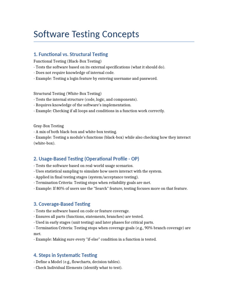 Software Testing Concepts | PDF | Software Testing | Software Development