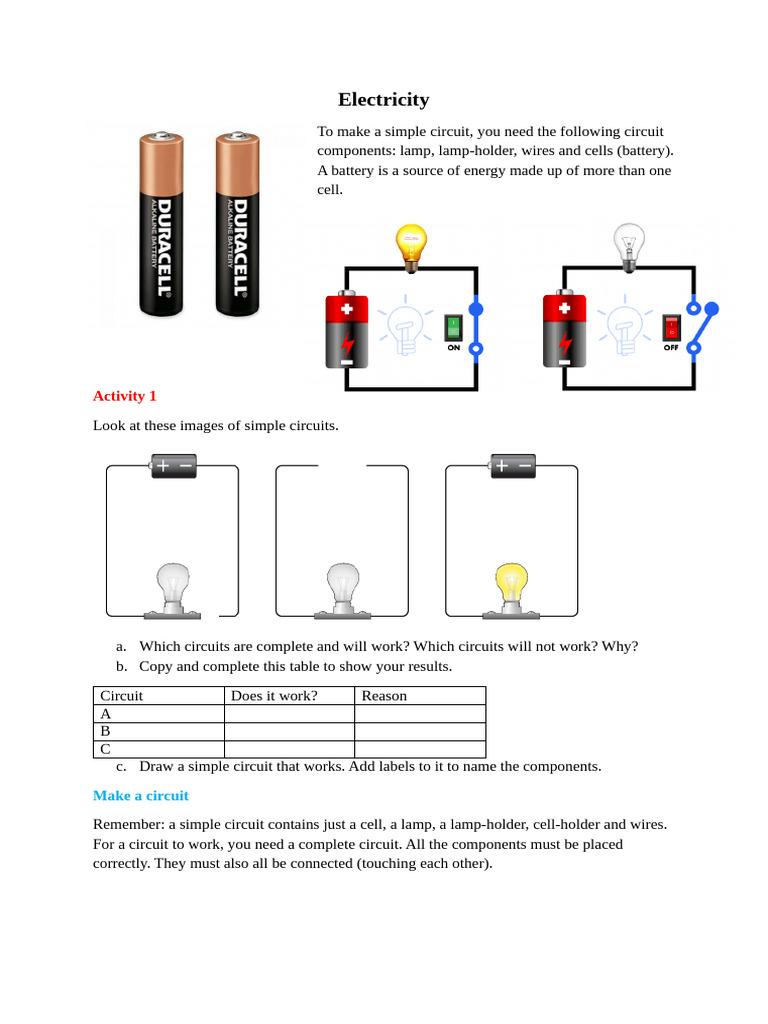 Chapter 7 - Electricity | PDF | Electricity | Switch
