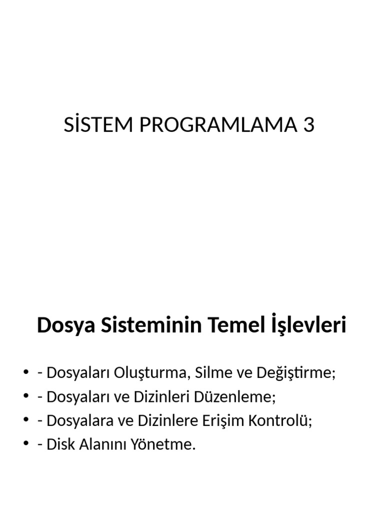 Si̇stem Programlama 3 | PDF