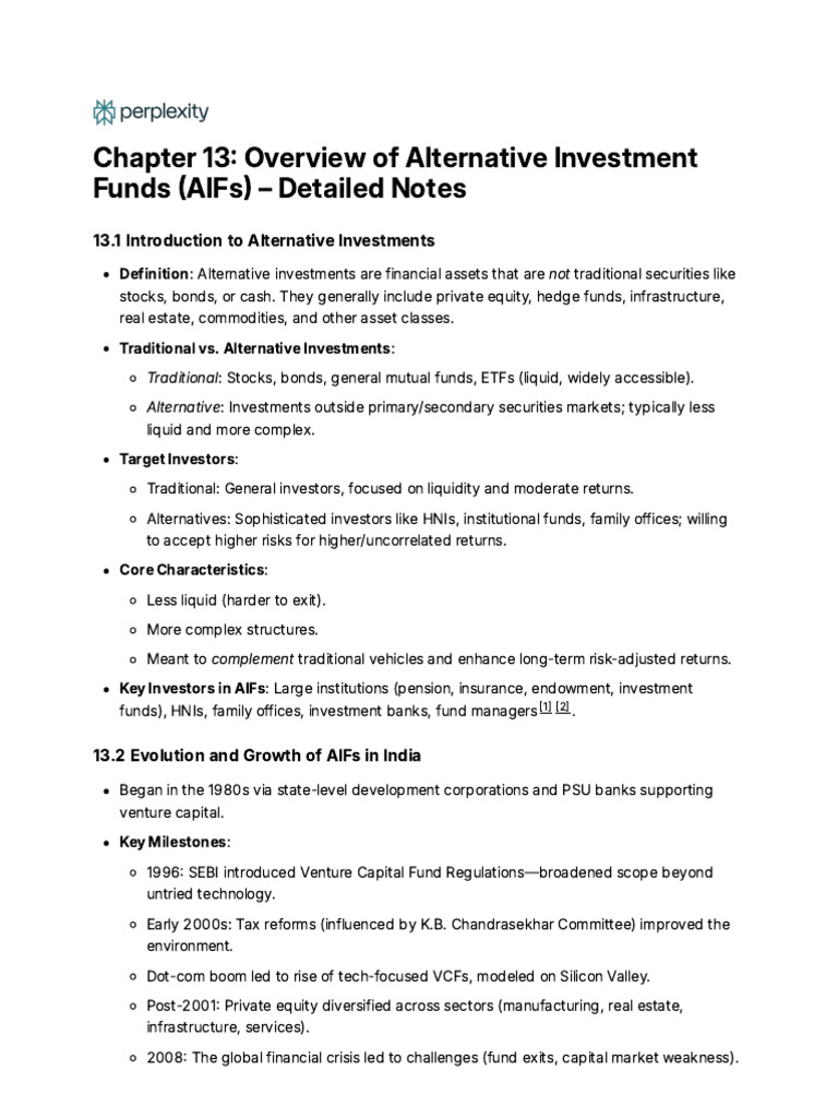Understanding Alternative Investment Funds | PDF | Private Equity ...