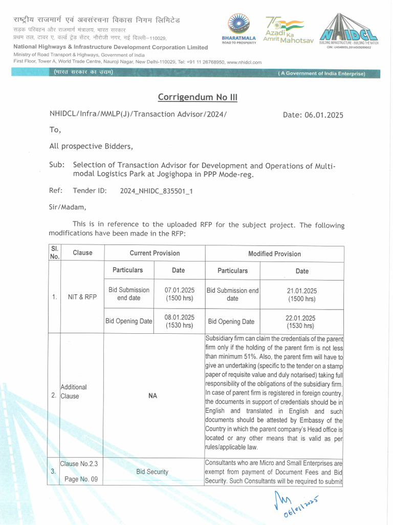 Corrigendum III | PDF