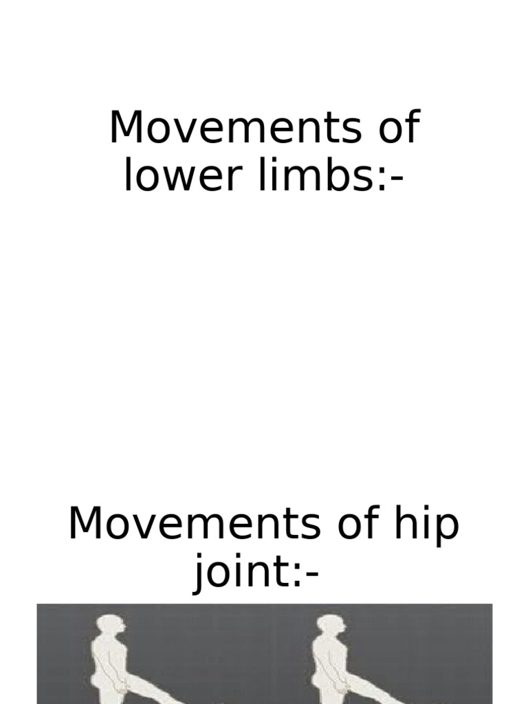 Movements of Lower Limbs (Iqra Akram) | PDF