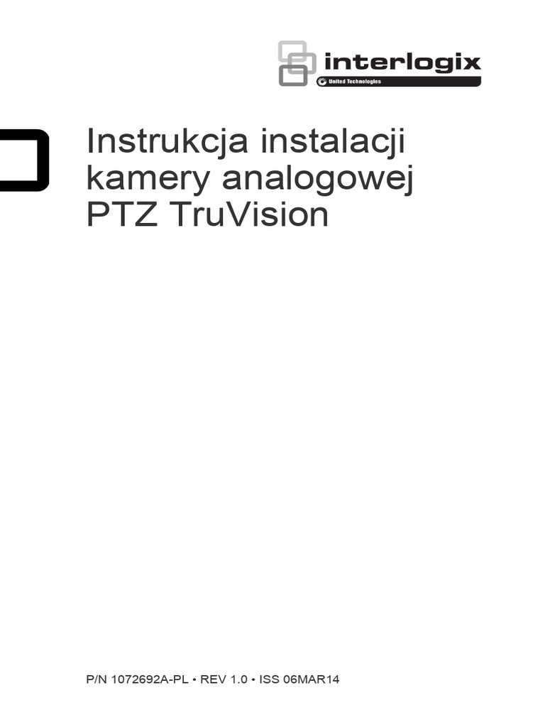 1072692a Truvision Analog PTZ Camera Installation Manual-Pl | PDF
