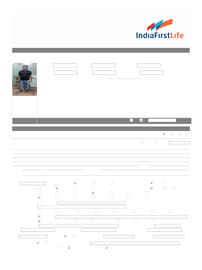 IndiaFirst Life Insurance Proposal Form | PDF | Insurance | Life Insurance