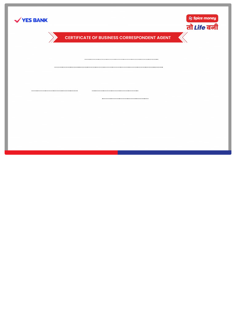 BC Certificate Yes Bank | PDF