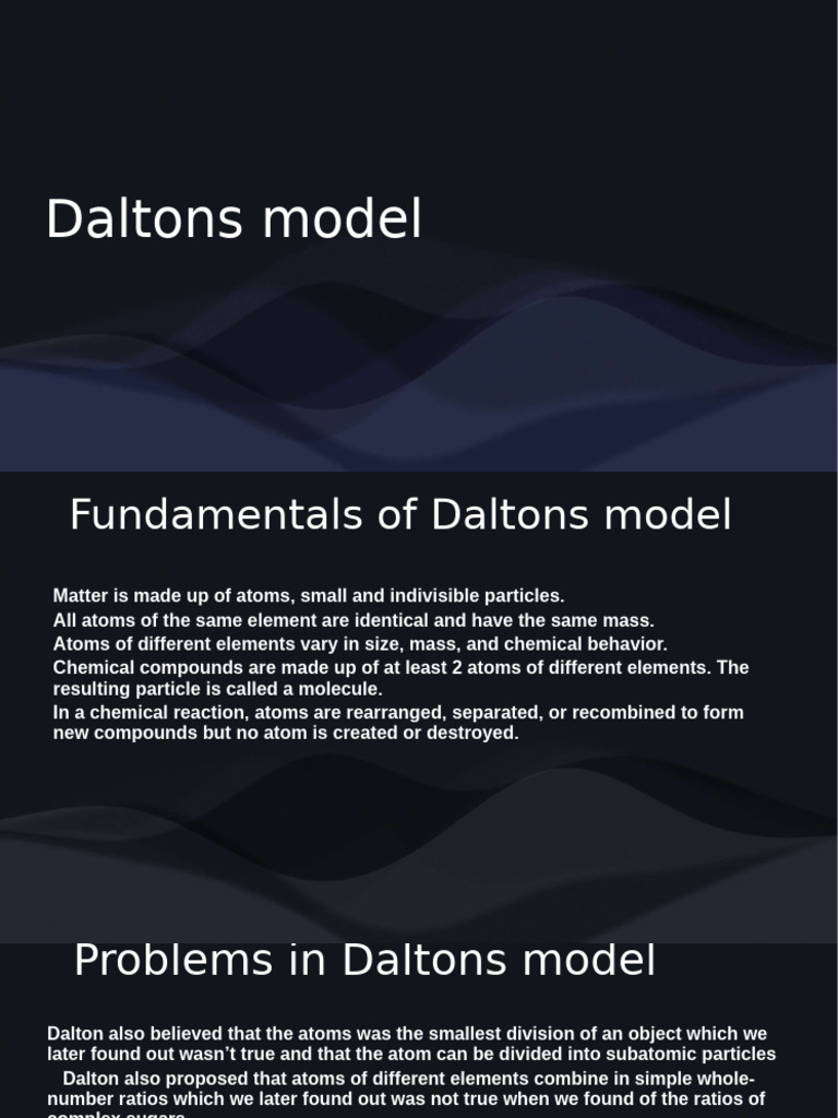 Daltons Model | PDF