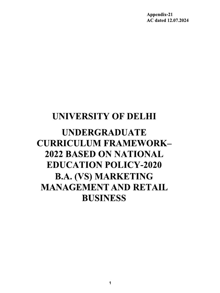 DU Syllabus | PDF