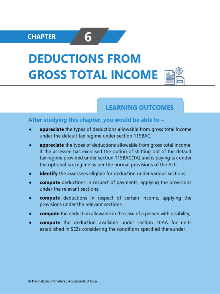 Deductions from Gross Total Income Guide | PDF | Tax Deduction | Income ...