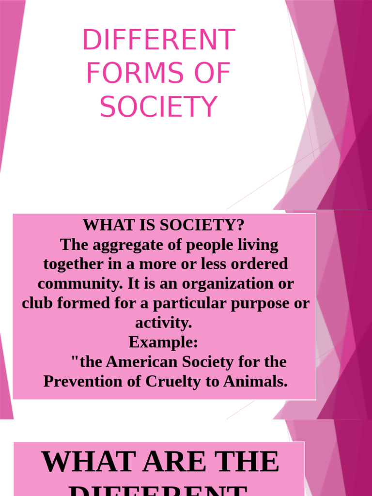 Different Forms of Society - Intro To Philo | PDF | Society | Agriculture
