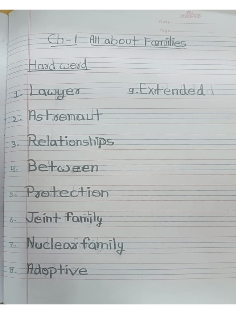 Ch-1 All About Families | PDF