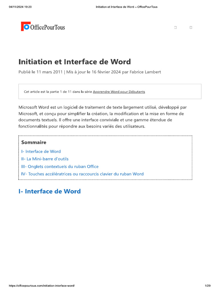 Interface Word | PDF