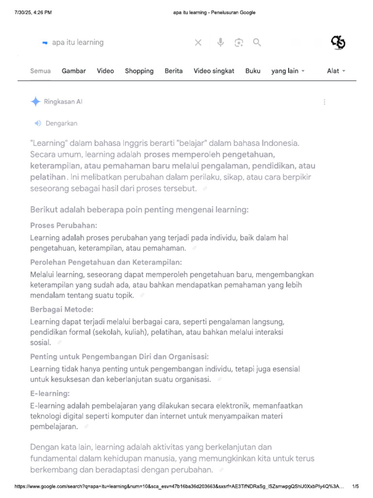 Apa Itu Learning | PDF